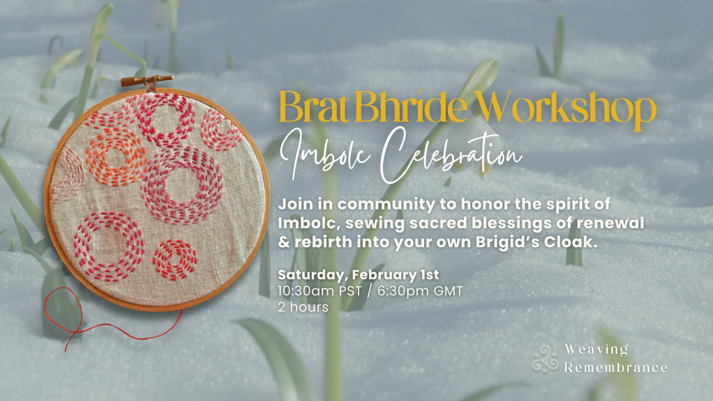 Imbolc Workshop: Learn to Create a Brigid's Cloak
